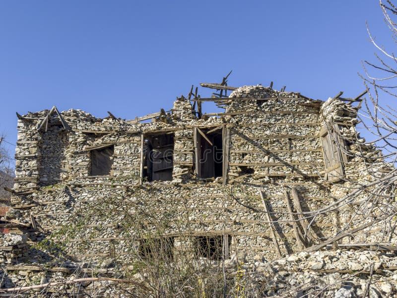 Earthquake, Natural Disaster and an Example of a Ruined Building that ...