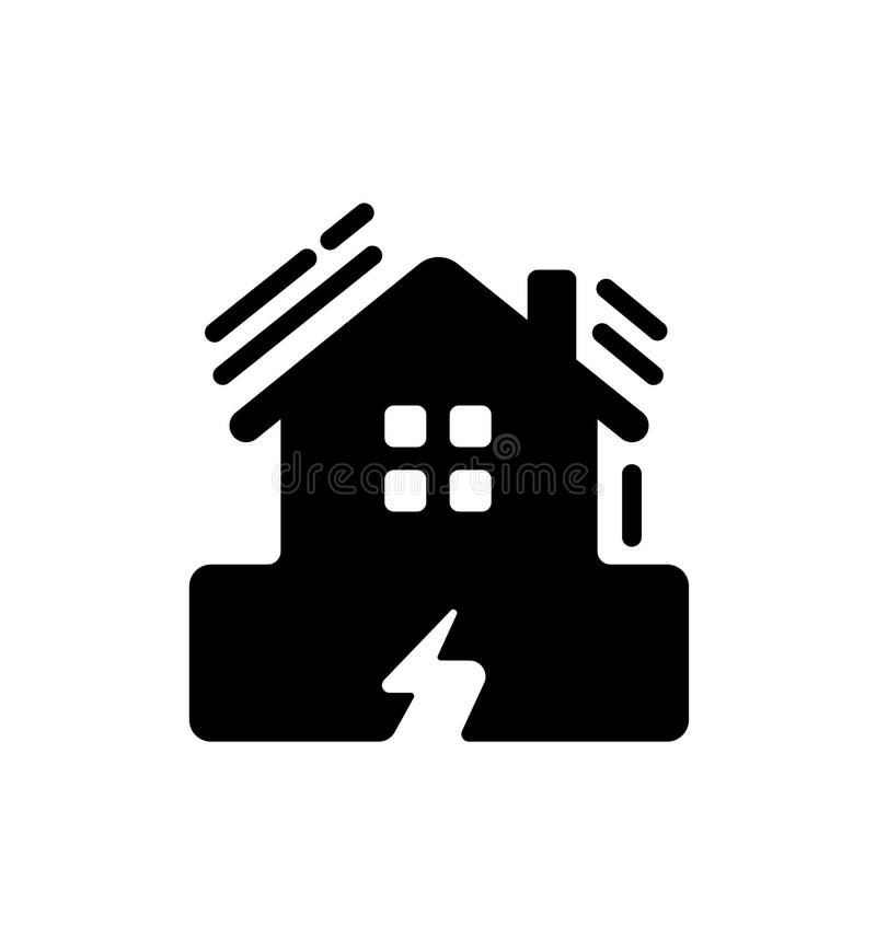 Earthquake-resistant House Vector Icon Illustration Stock Vector ...