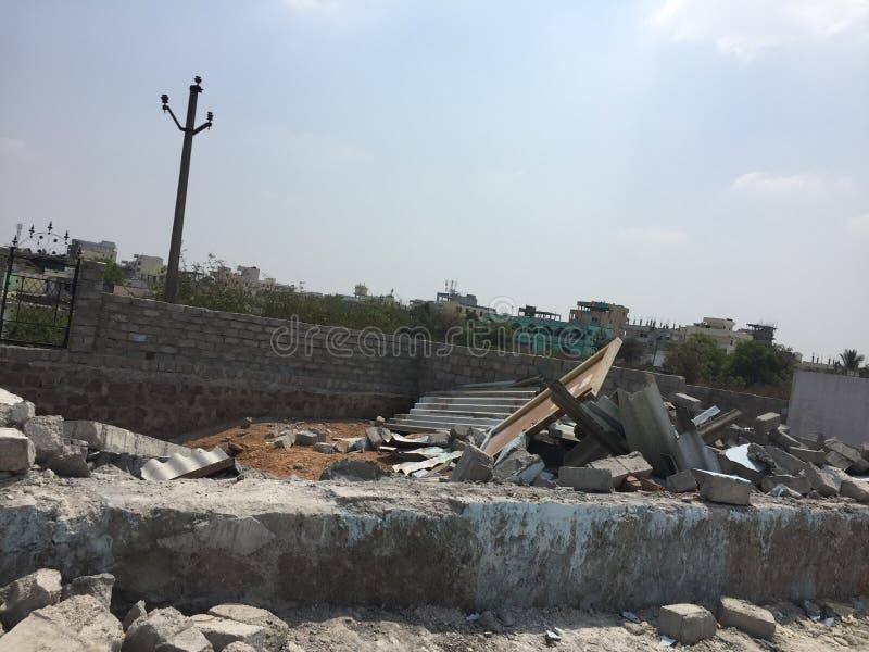 The Earthquake Resulted in the Collapsing of Building Stock Image ...