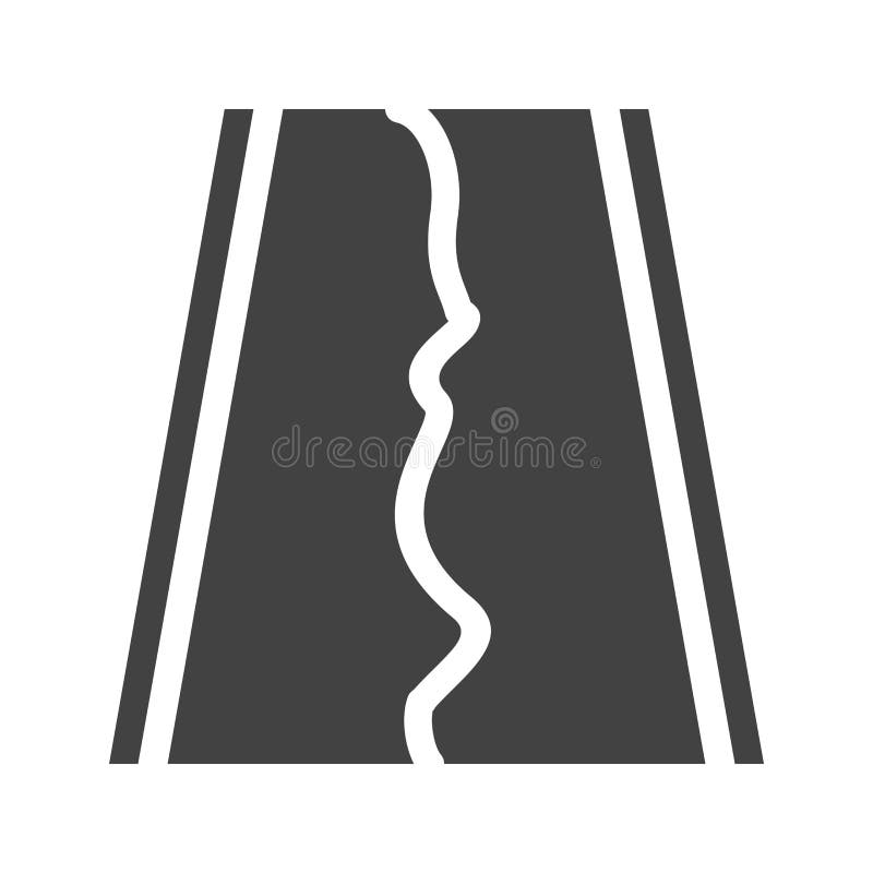 Earthquake on Road stock vector. Illustration of seismic - 88899537