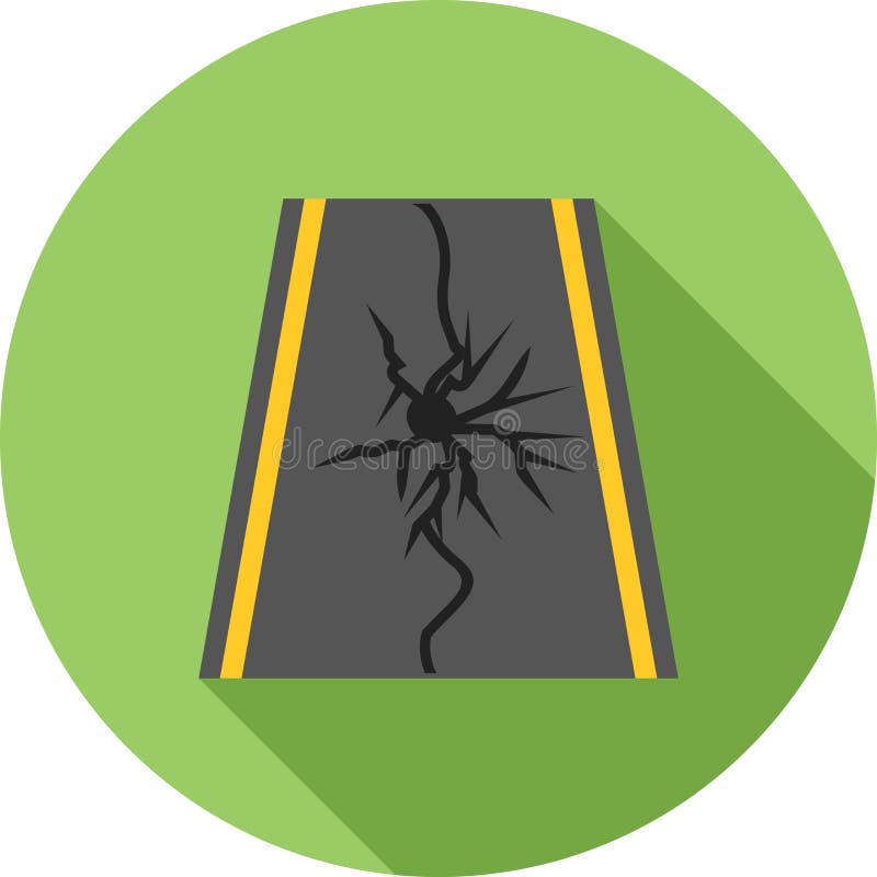 Earthquake on Road stock vector. Illustration of powerful - 91637947