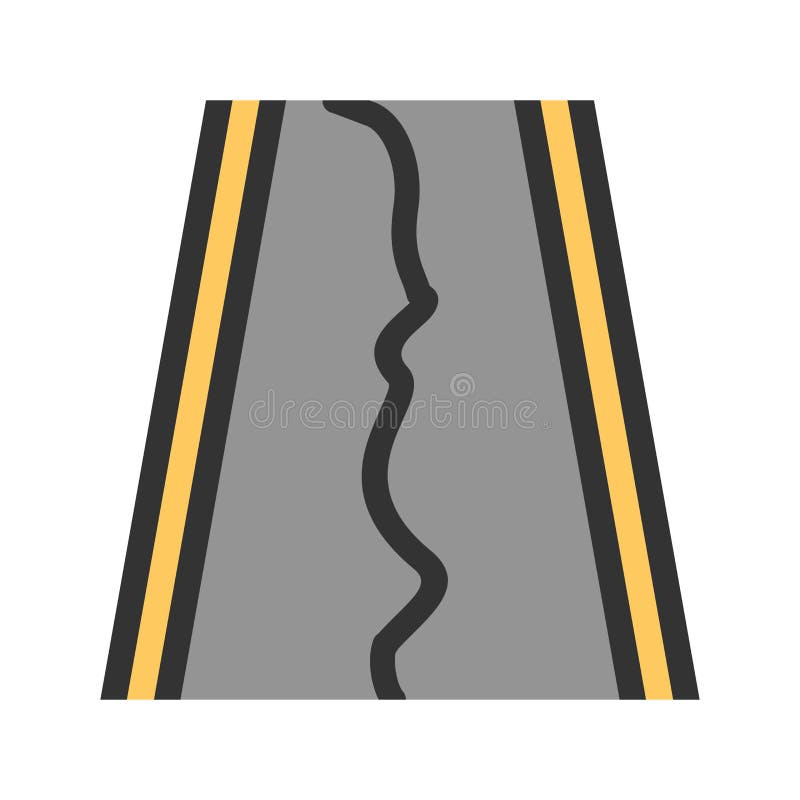 Earthquake on Road stock vector. Illustration of concept - 92012545