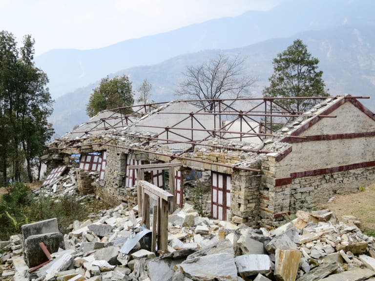 Earthquake Rubble stock photo. Image of debris, blue - 67897638