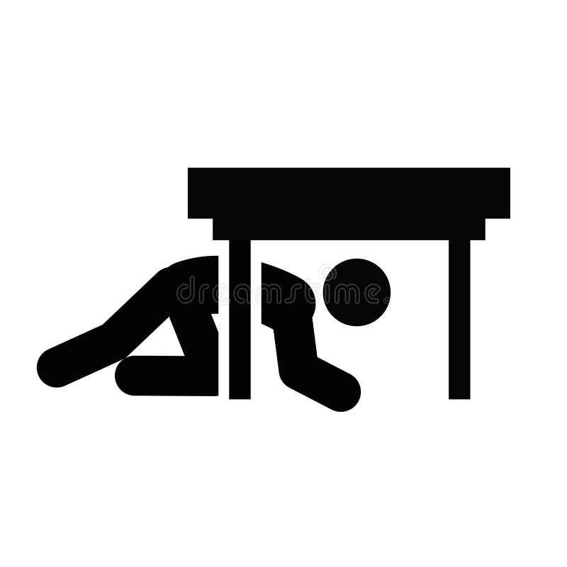 Earthquake Safe from Under the Table Stock Vector - Illustration of ...