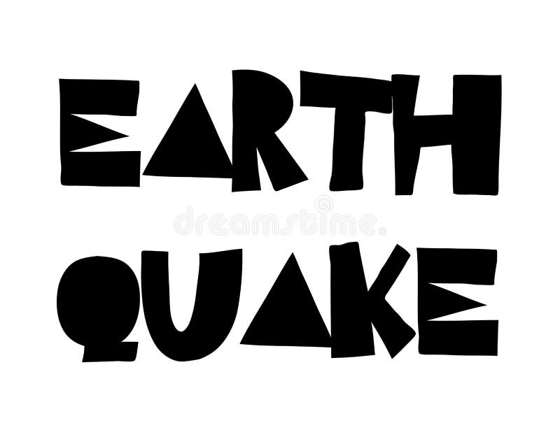 Earthquake 3d Typographic Design. Crack Stone. Broken Stone. Diaster ...