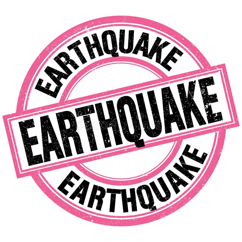 EARTHQUAKE Text Written on Red Stamp Sign Stock Illustration ...
