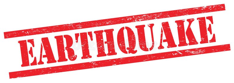 EARTHQUAKE Text Written on Red Stamp Sign Stock Illustration ...