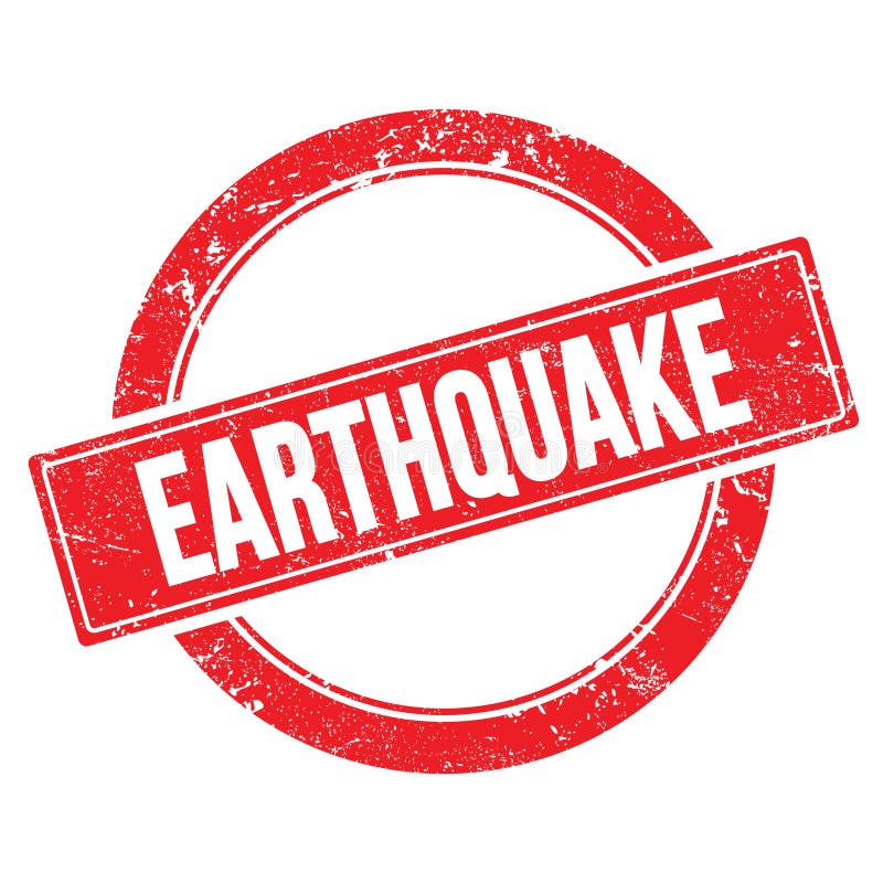 EARTHQUAKE Text Written on Red Stamp Sign Stock Illustration ...