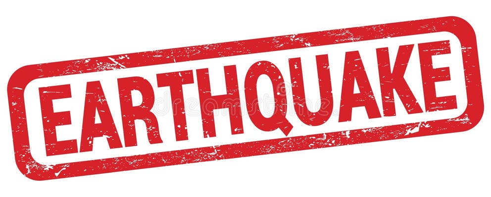 EARTHQUAKE Text Written on Red Rectangle Stamp Stock Illustration ...