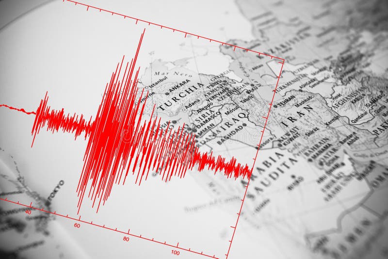 Earthquake Wave in Turkey Map Stock Photo - Image of globe, turkey ...