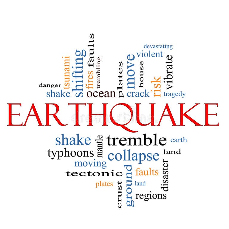 Earthquake Word Cloud Concept Stock Illustration - Illustration of ...