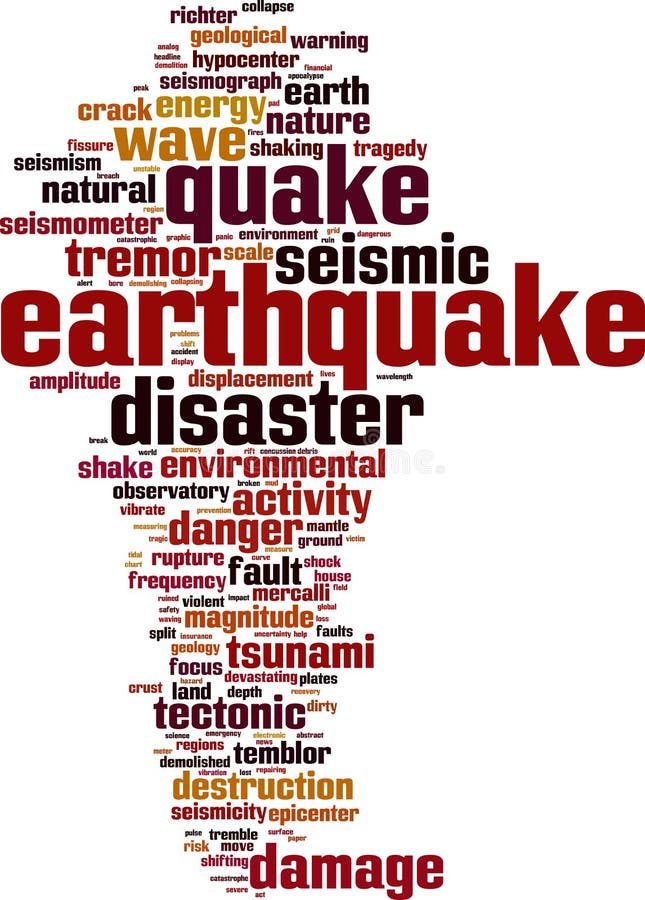 Earthquake word cloud stock vector. Illustration of mantle - 205517651