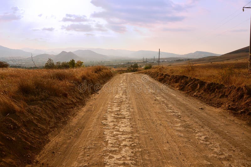 Earthroad stock image. Image of trace, mountains, outdoor - 10995127
