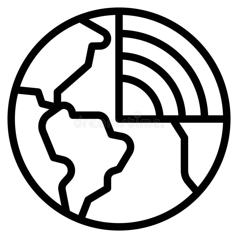 Earths Inner Core Icon, Earth Day Related Vector Stock Vector ...