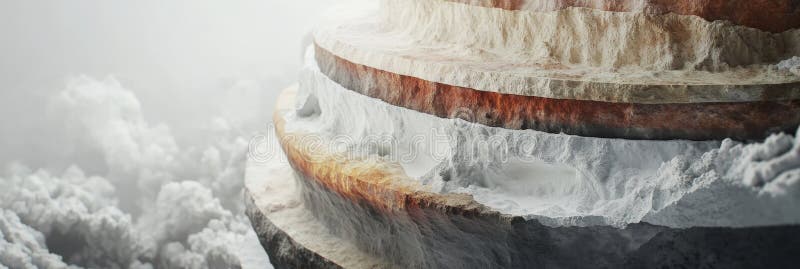 Earths Layered Interior a CrossSectional View Abstract Depiction of ...