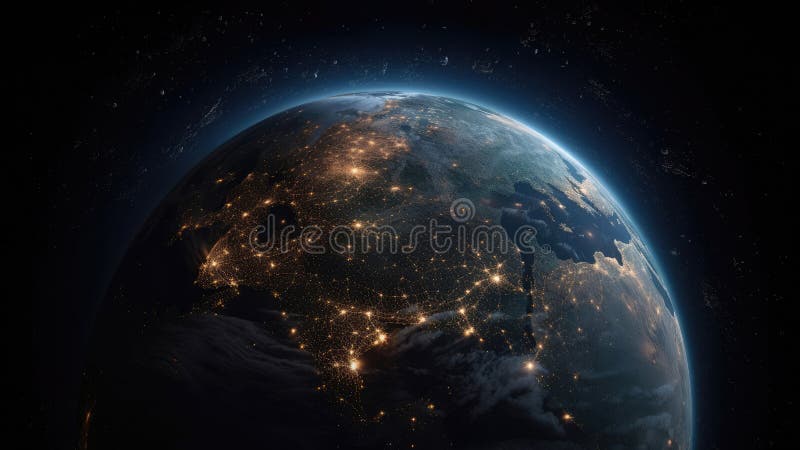 Earths northern hemisphere stock illustration. Illustration of space ...