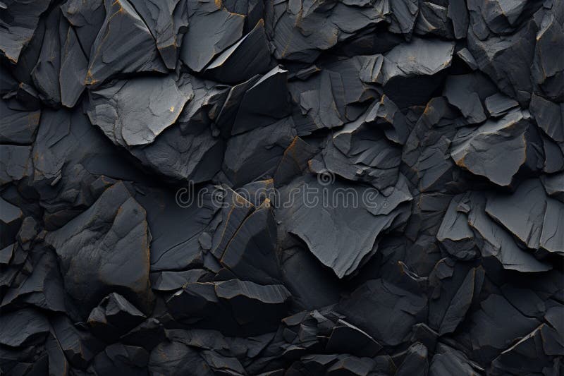 Coal Black Mineral Rocks Seamless Texture or Pattern Vector Illustration Isolated. Stock Vector ...