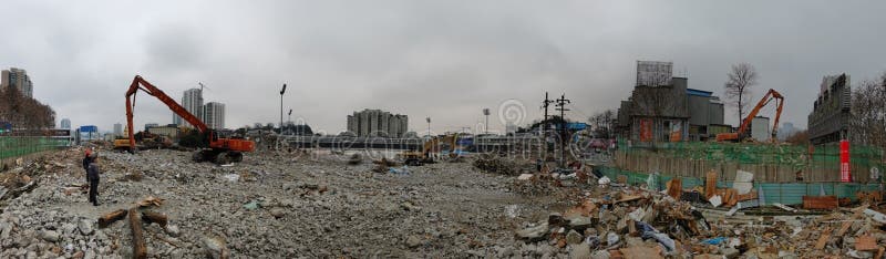 Earthwork Activity Construction Site Editorial Stock Photo - Image of ...