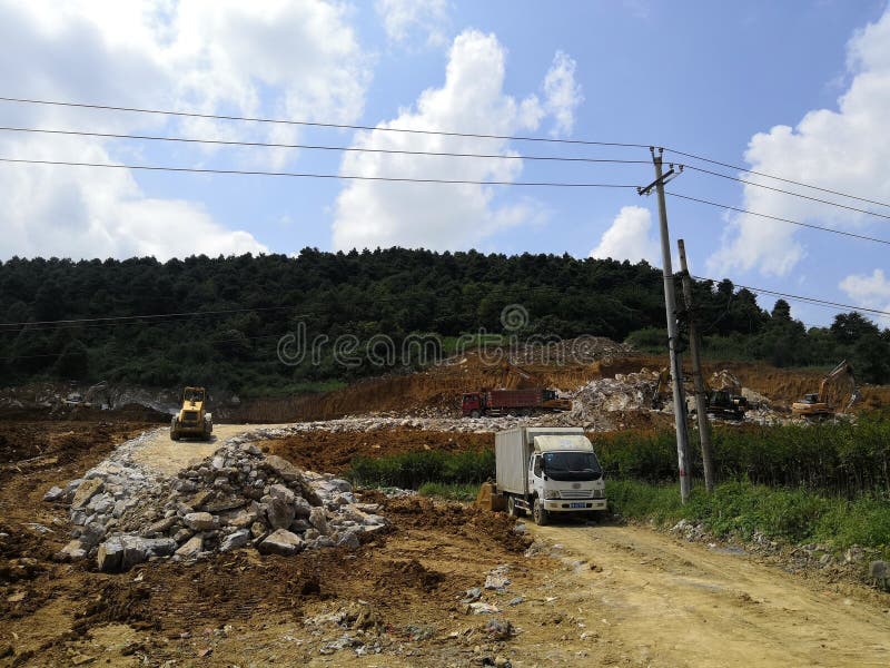 Earthwork Construction Site,Worksite Background Editorial Stock Photo ...