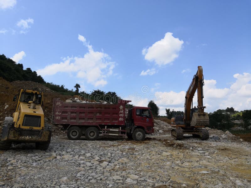 Earthwork Construction Site,Worksite Background Editorial Stock Image ...