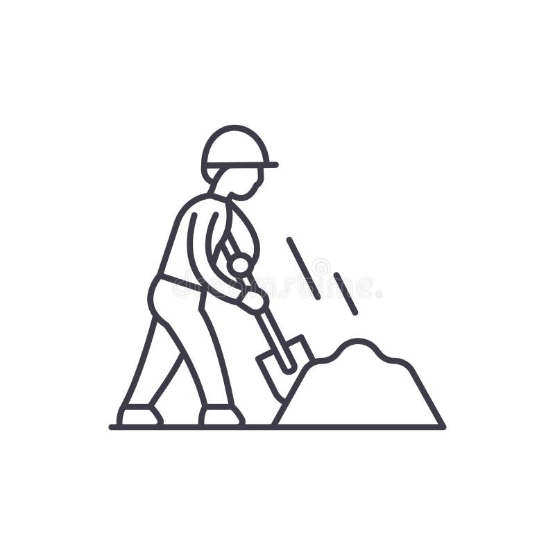 Construction Earthworks Icons Mining And Quarrying Stock Vector ...