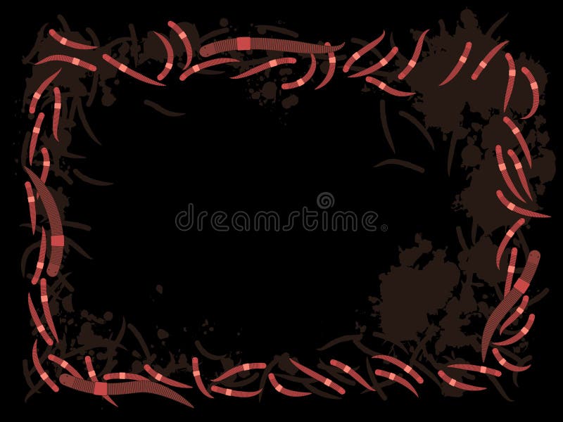 Earthworm frame stock vector. Illustration of border - 14307289