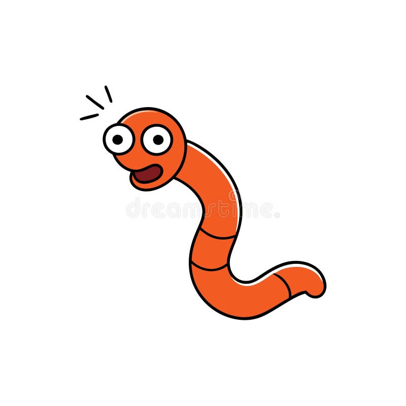 Earthworm Vector Line Art Stock Illustrations – 183 Earthworm Vector ...