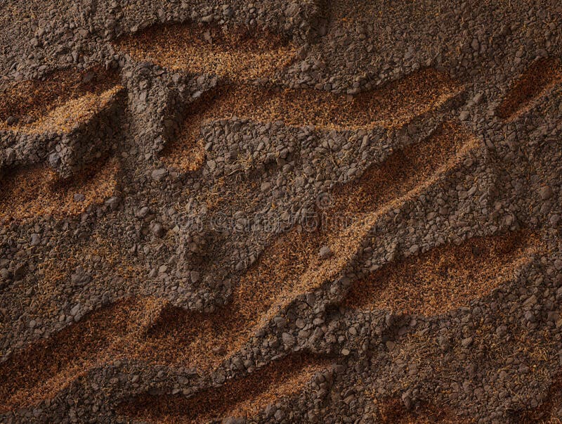 Earthy Brown Soil and Spice Mixture Texture, Macro View Stock ...