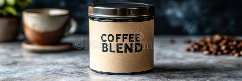 Earthy Coffee Blend in Kraft Paper Packaging Aromatic Coffee Concept ...