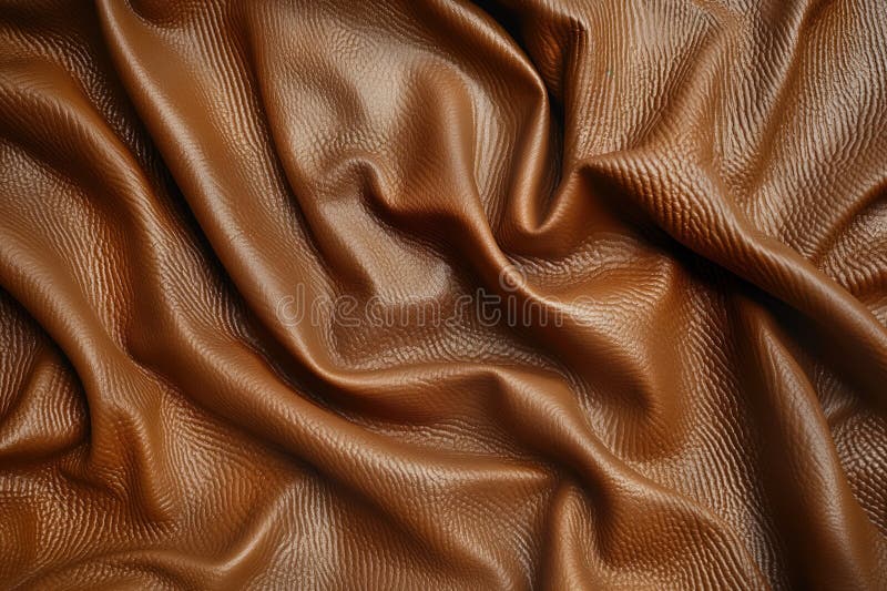 Brown Leather Fabric Texture Close-up. Earthy Color with Subtle ...