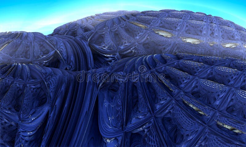 Earthy Landscape Made of Lace Fabric 3d Render Stock Illustration ...