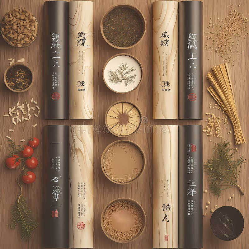 Earthy Packaging Design: Woven Textures and Organic Elements Stock ...