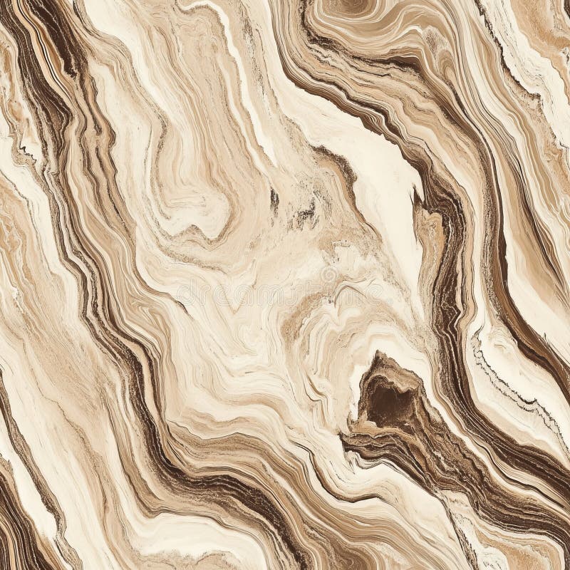 Earthy Tones Marble Texture with Swirling Brown and Cream Patterns ...