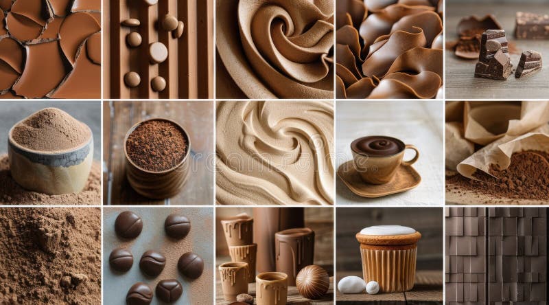 Earthy Tones and Textures: a Collage of Brown Hues and Natural Elements ...