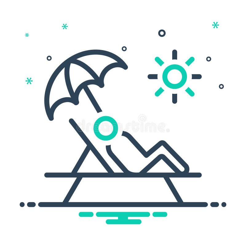 Mix Icon for Ease, Rest and Vacation Stock Vector - Illustration of ...