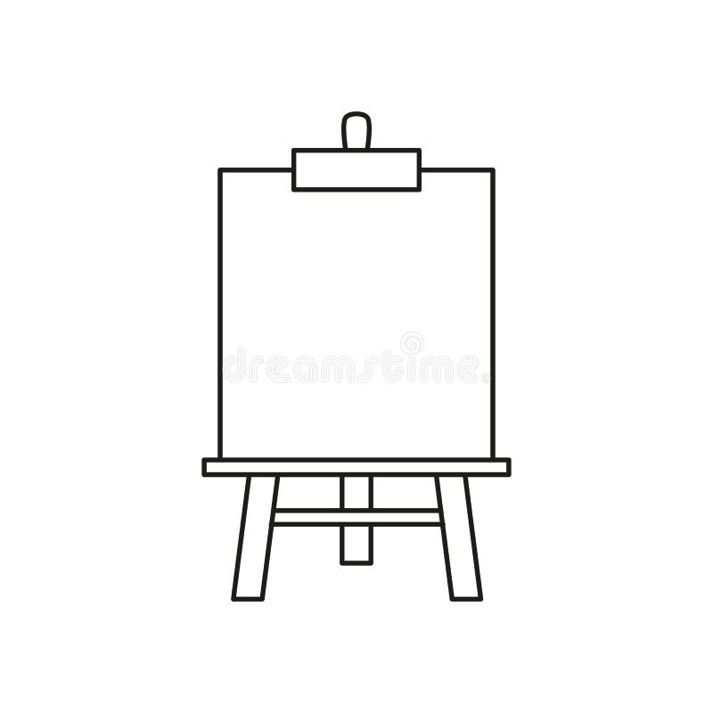 Coloring book, Easel stock vector. Illustration of brush - 116389316