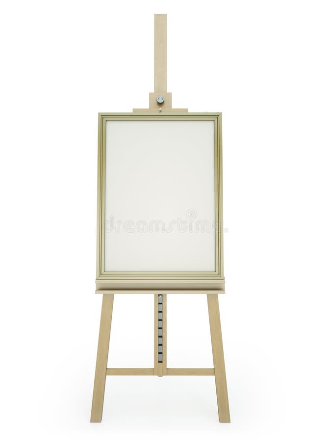 Easel with blank picture stock illustration. Illustration of canvas ...