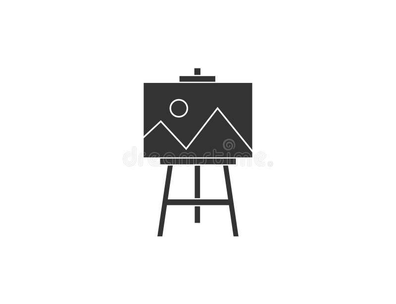Easel, Canvas Icon. Vector Illustration. Stock Vector - Illustration of ...