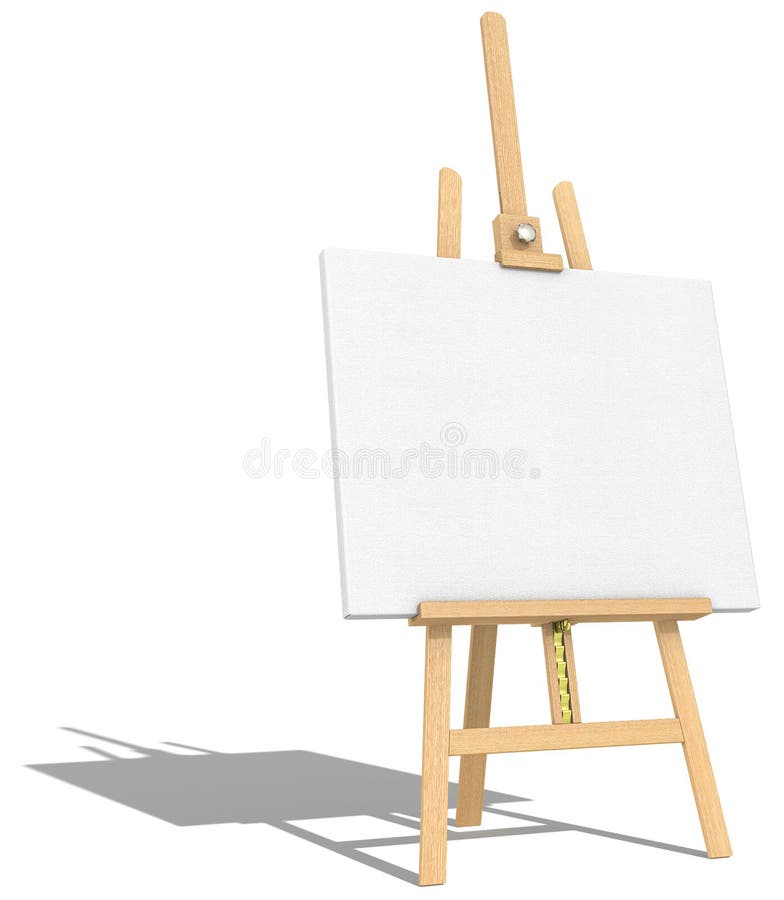Easel and Canvas. stock illustration. Illustration of angle - 39307904