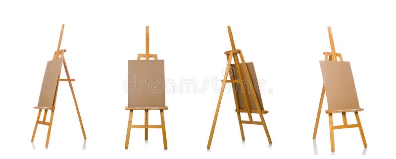 Easel Isolated on the White Background Stock Image - Image of notice ...
