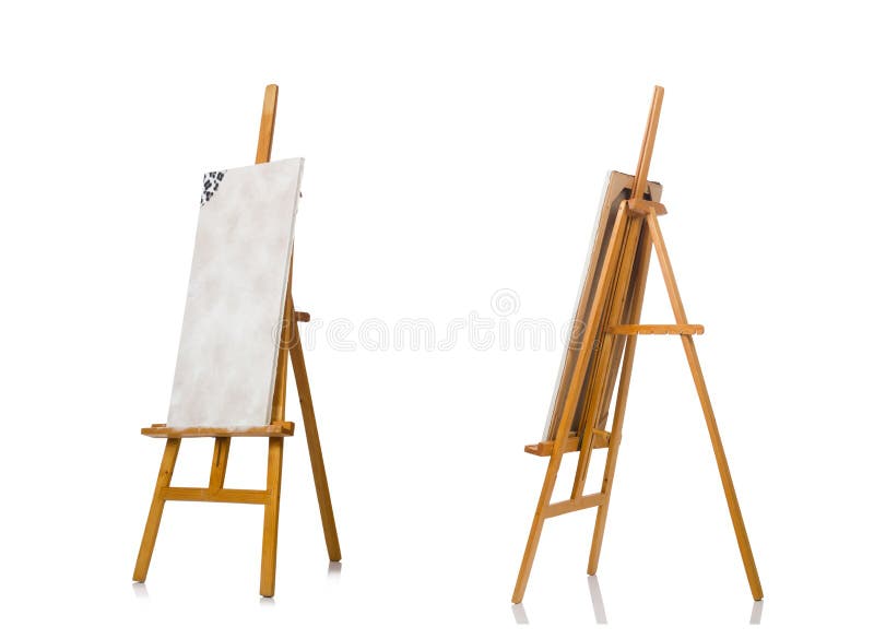 Easel Isolated on the White Background Stock Image - Image of gallery ...