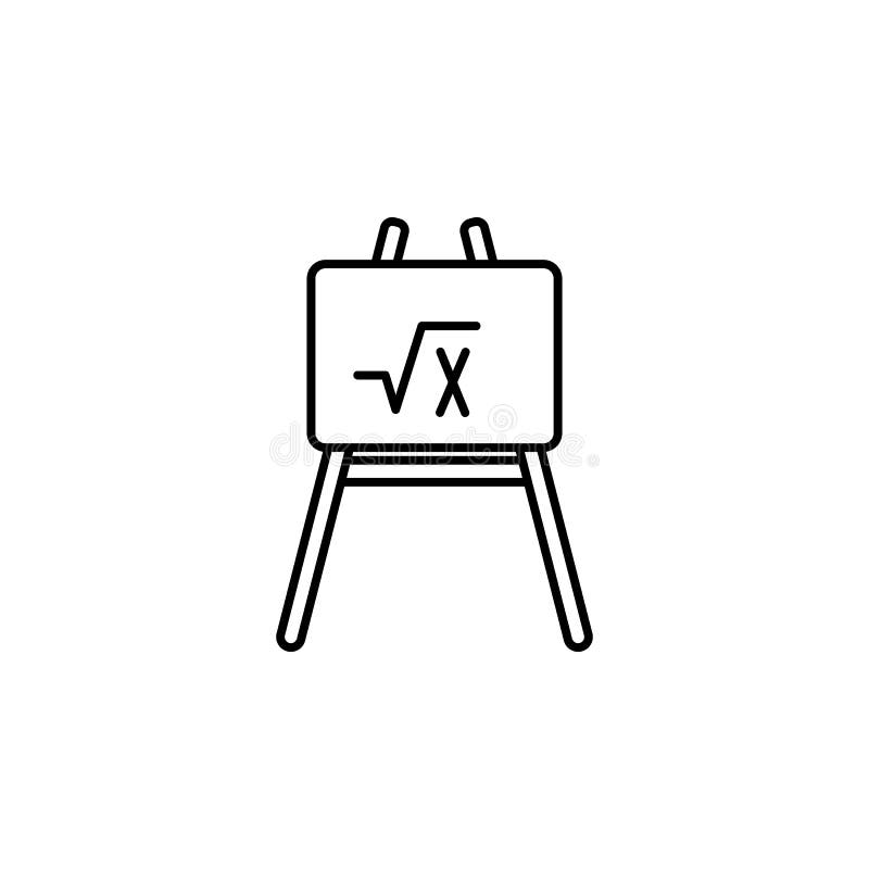 An Easel and a Mathematical Equation Icon. Element of Education Icon ...