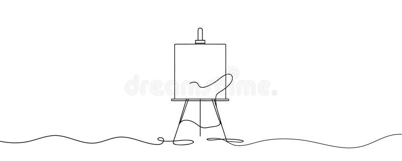 Easel in One Continuous Line. Vector Illustration Stock Vector ...