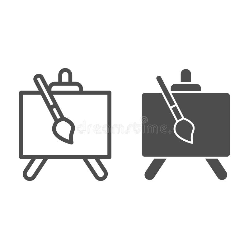 Easel Line Drawing Sketch Stock Illustrations – 368 Easel Line Drawing ...