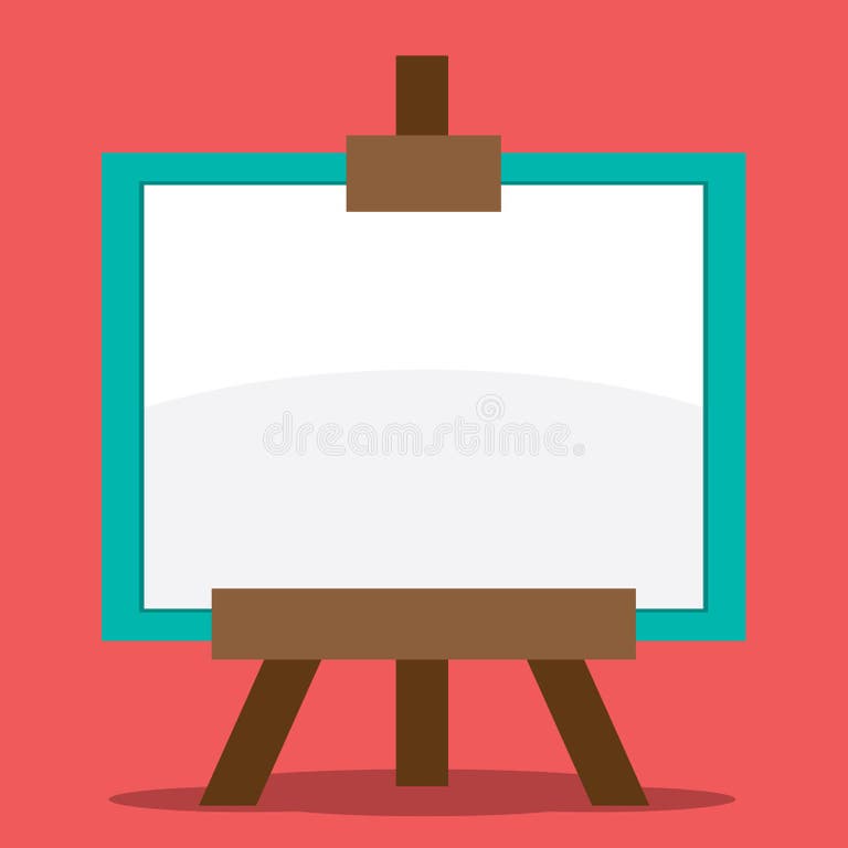 Easel stock vector. Illustration of exhibition, draw - 40539073