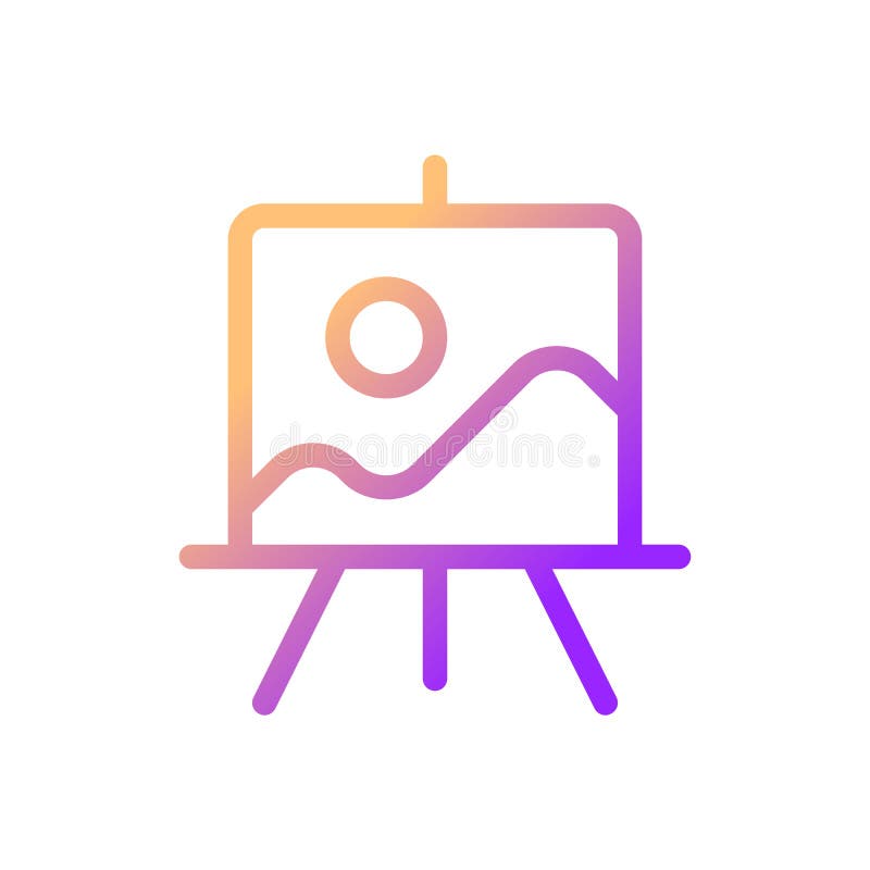 Easel Stand for Art Class Pixel Perfect Gradient Linear Ui Icon Stock ...