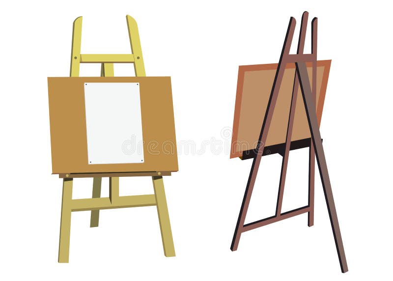 Easel Vector Canvas Artist Art Board Stock Vector - Illustration of ...