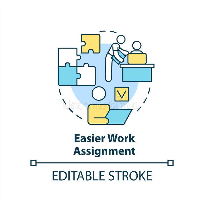 Easier Work Assignment Concept Icon Stock Illustration - Illustration ...