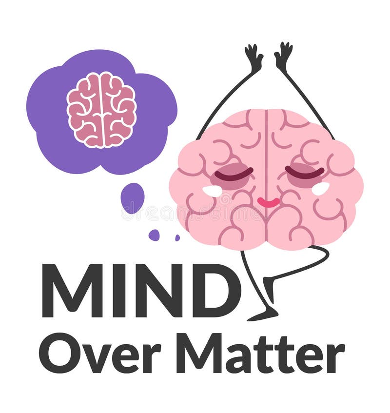 Mind Over Matter, Mindfulness and Relax Vector Stock Vector - Illustration of head, peaceful ...