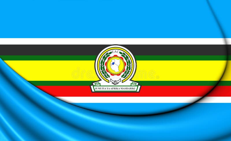 East African Community Flag Stock Illustration - Illustration of ...